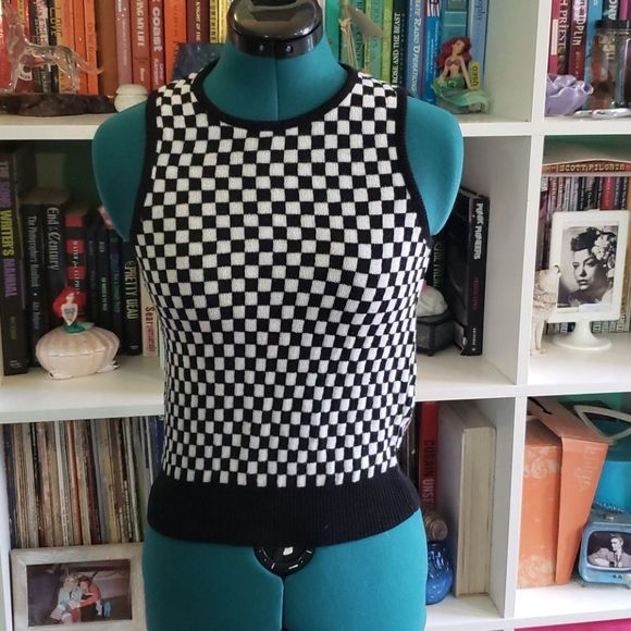 Tops | Rare Super Cute Vintage Checkered Sweater Vest | Poshmark